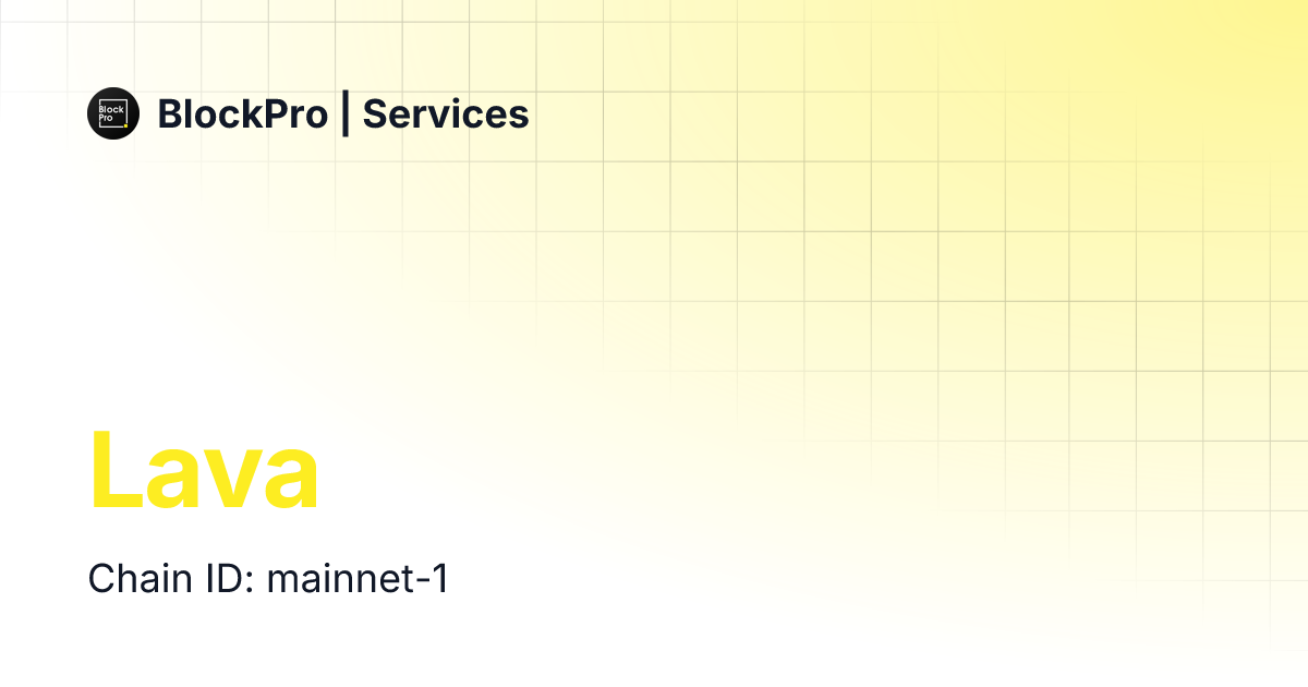 Lava | BlockPro | Services